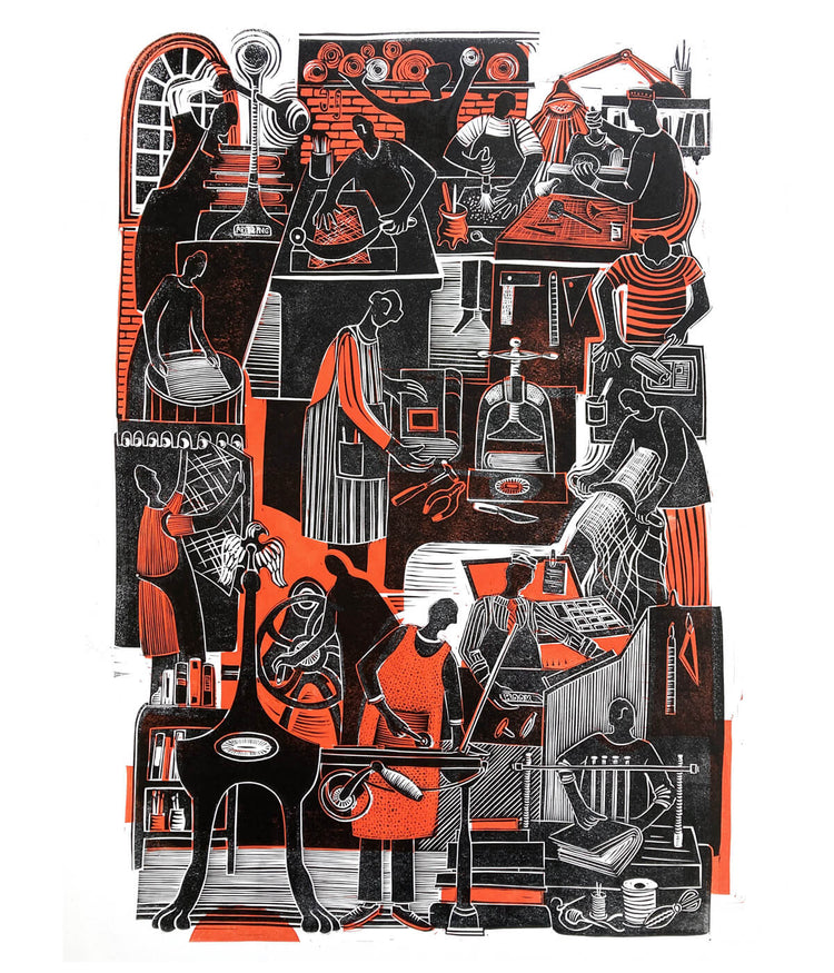 Linocut Print & Illustration By Printmaker Sarah Kirby | UK Art